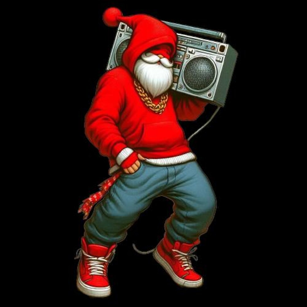 Rockin' Santa PNG - Transparent Background - Etsy