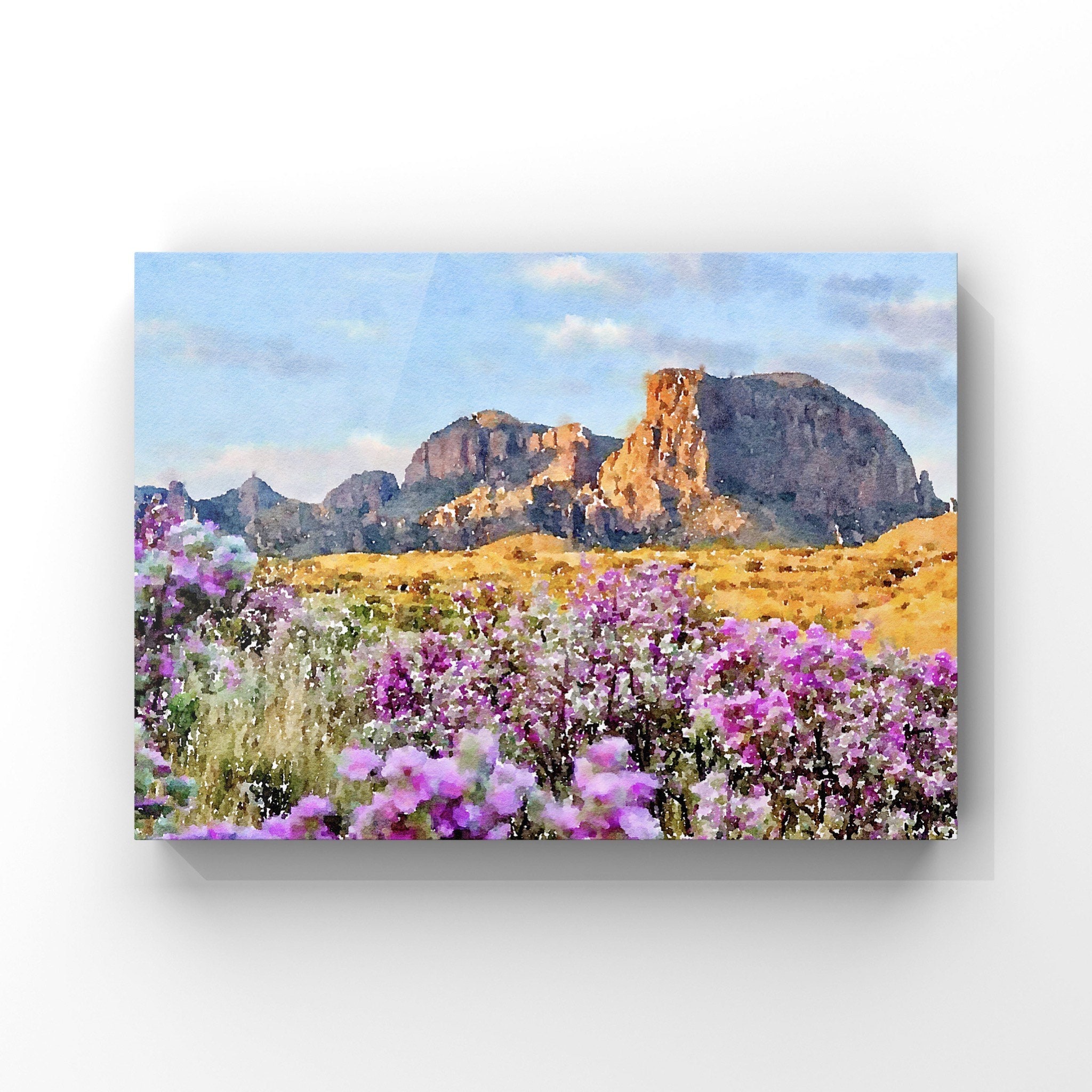 Big Bend National Park Texas Wall Art Big Bend Watercolor - Etsy