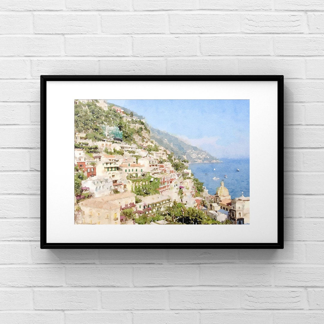 Positano Art Print, Italy Wall Art, Positano Italy, Italy Poster, Italy ...
