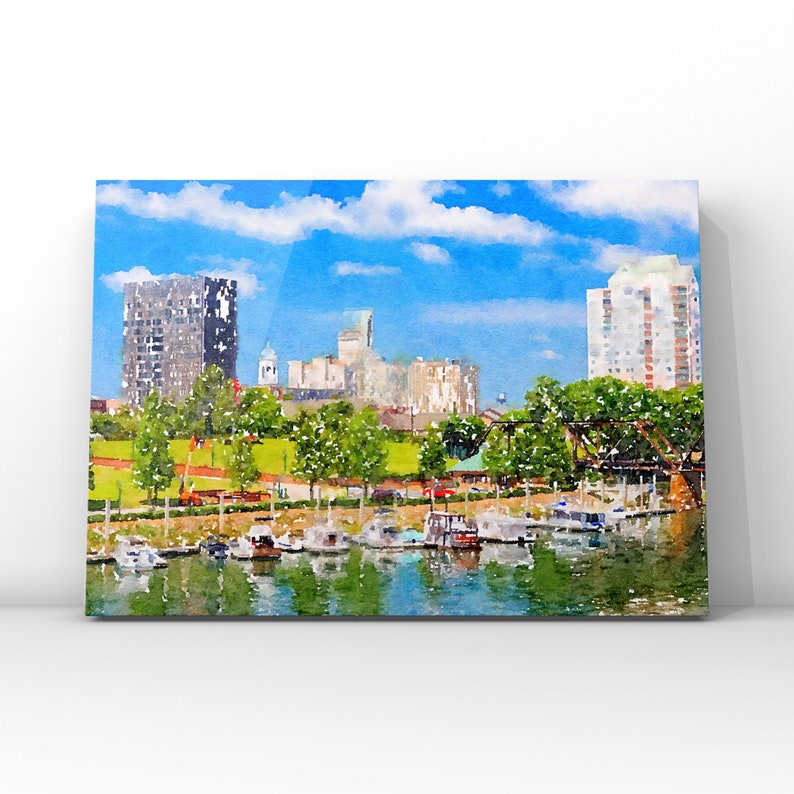 Augusta Georgia City Art Print Augusta Skyline Georgia Art - Etsy