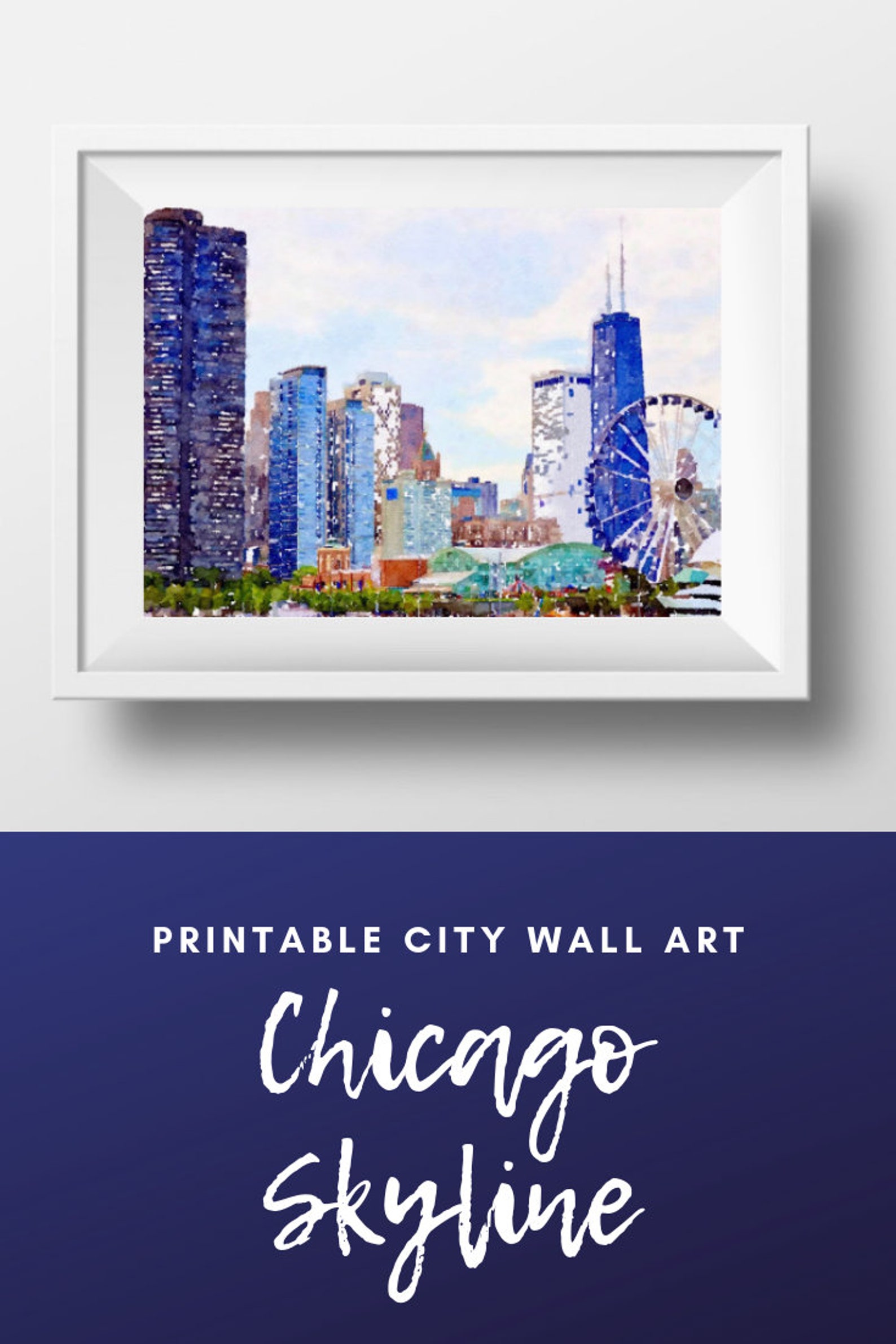 Chicago Skyline Chicago Art Print Chicago Print Chicago - Etsy