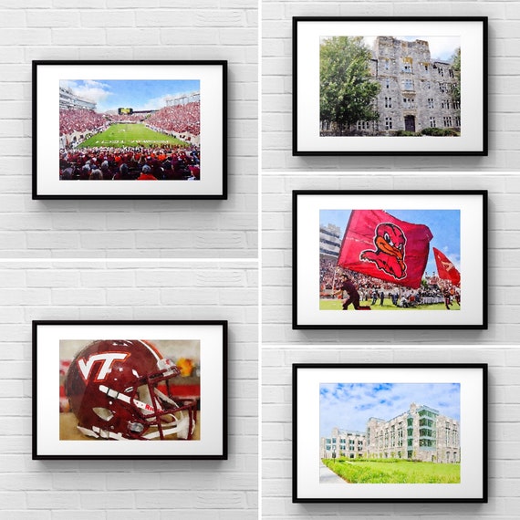 Virginia Tech Wall Art Hokies Football Virginia Tech Hokies - Etsy
