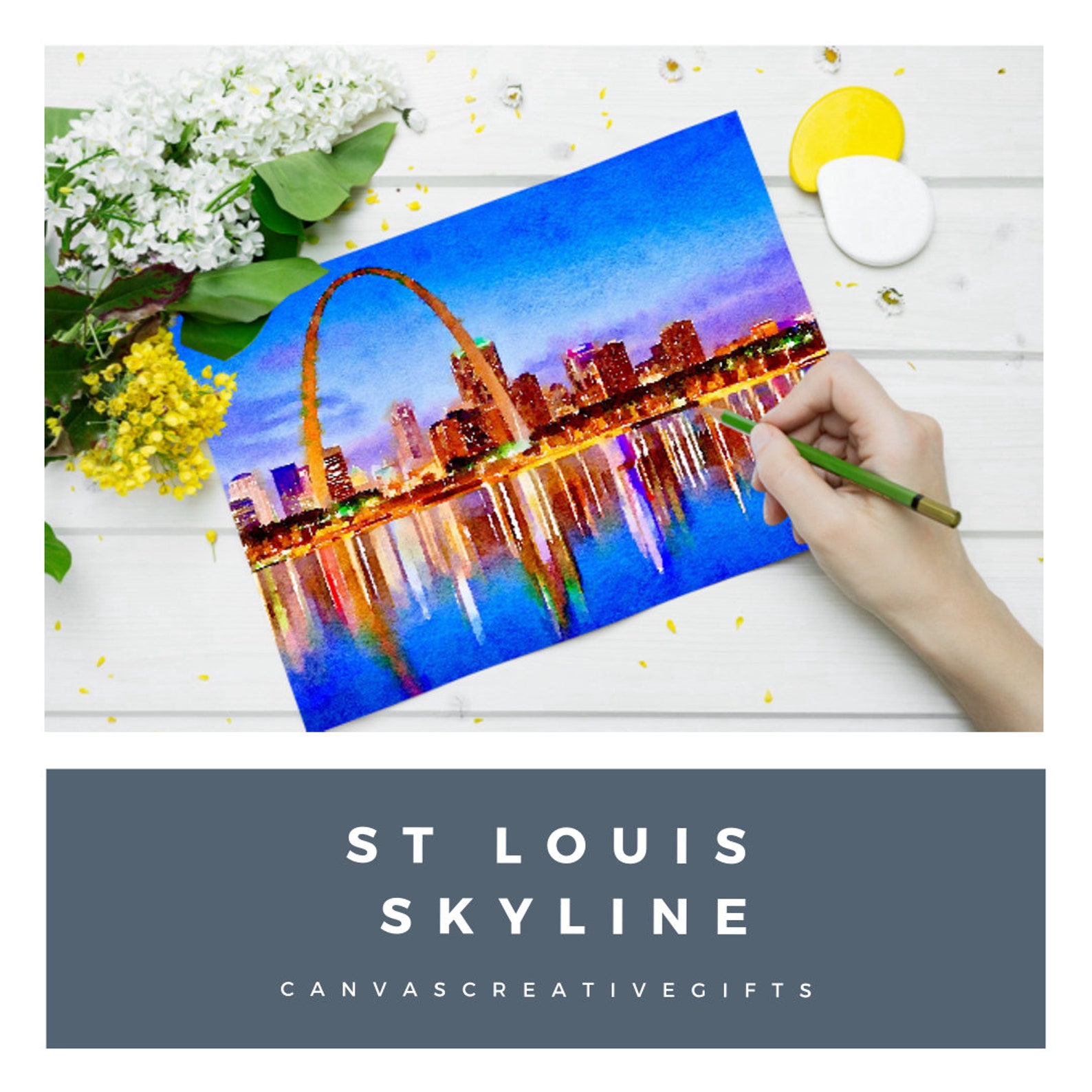 St Louis Print St Louis Missouri St Louis Arch St Louis | Etsy