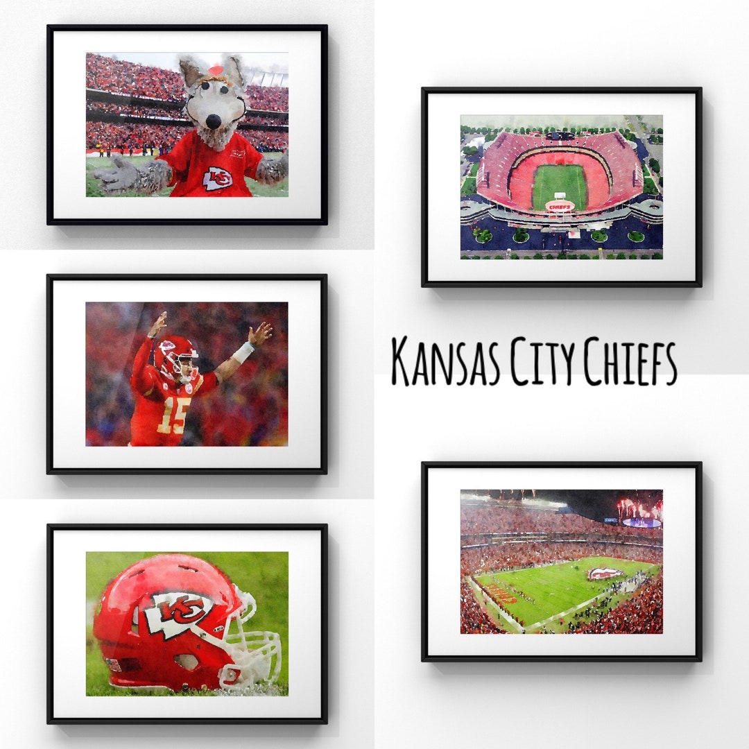 Kansas City Chiefs, Kansas City Football, Football Print, Football Wall ...