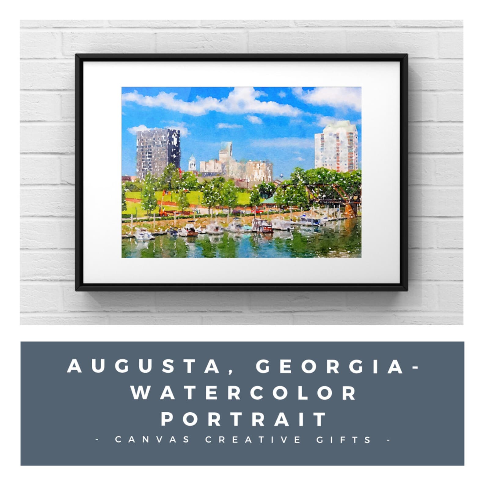 Augusta Georgia City Art Print Augusta Skyline Georgia Art - Etsy