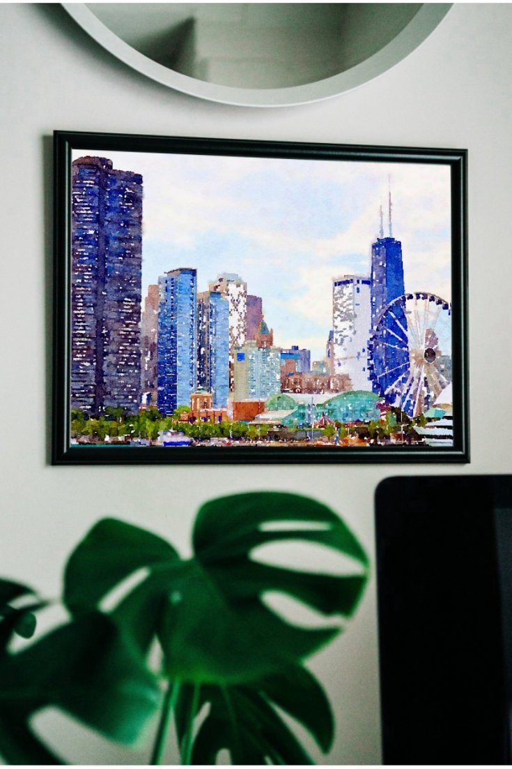 Chicago Skyline Chicago Art Print Chicago Print Chicago | Etsy