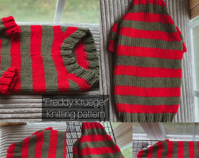 Pattern freddy Krueger Sphynx Sweater, PDF and Video Instructions, Cats ...