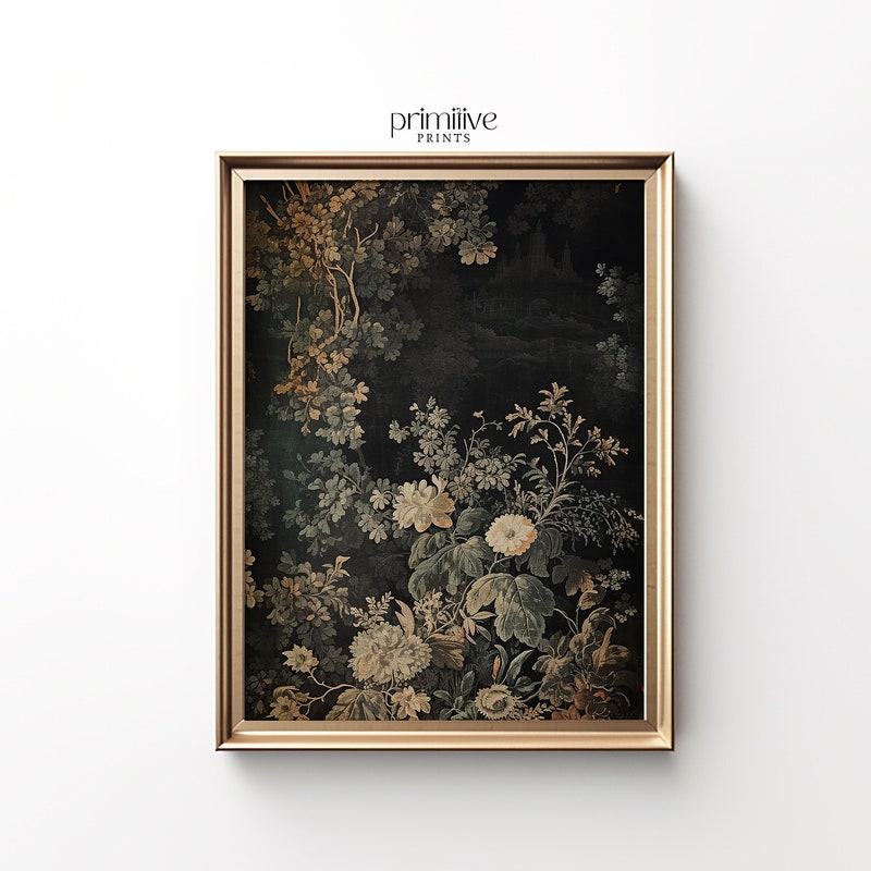 Antique Dark Tapestry - Etsy