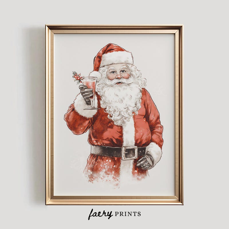 Santa Claus Print - Etsy