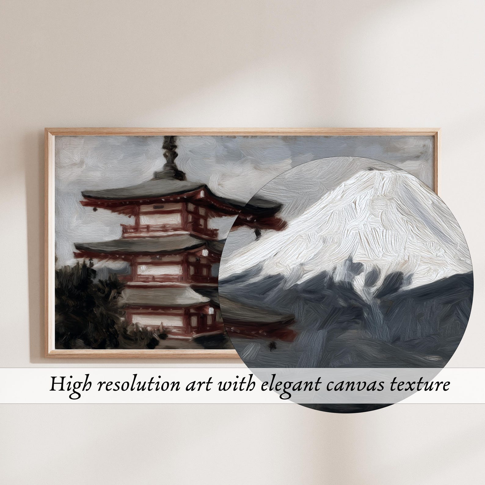 Japan Pagoda Frame TV Art: Mount Fuji Landscape (digital Download) - Etsy