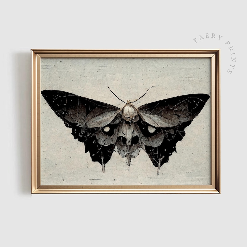 Moth Print - Etsy