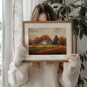 Autumn Landscape Print | Fall Foliage Wall Art | Rustic PRINTABLE Wall ...