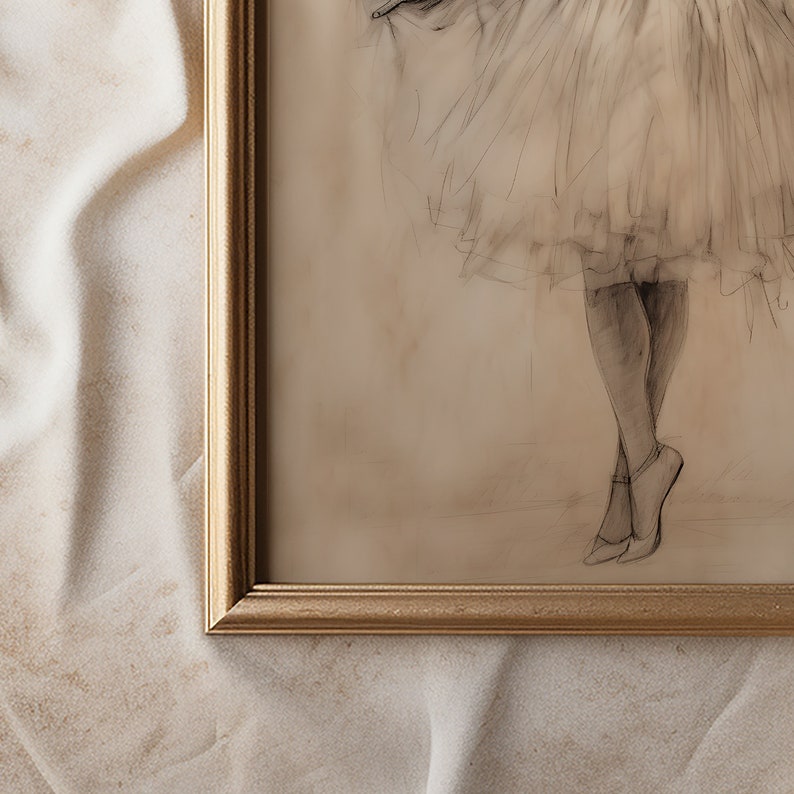 Ballerina Art Print | Vintage PRINTABLE Wall Art | Delicate Dancing Art ...