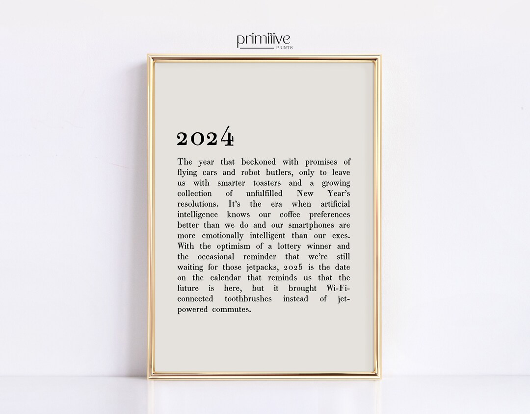 2024 Definition Print New Year PRINTABLE Wall Art 2024 Poster ...