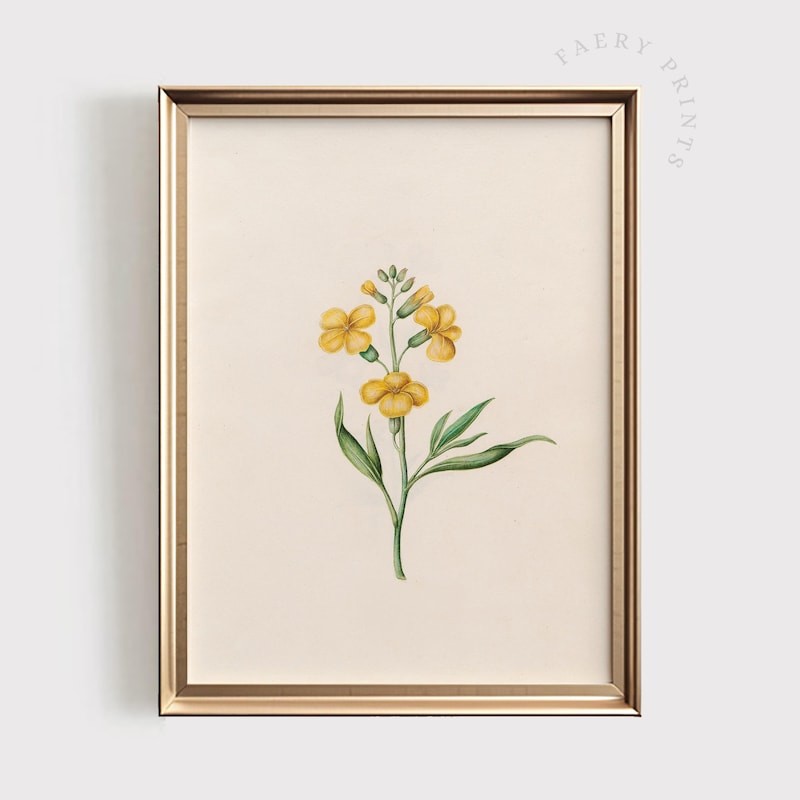Yellow Flowers Print - Etsy