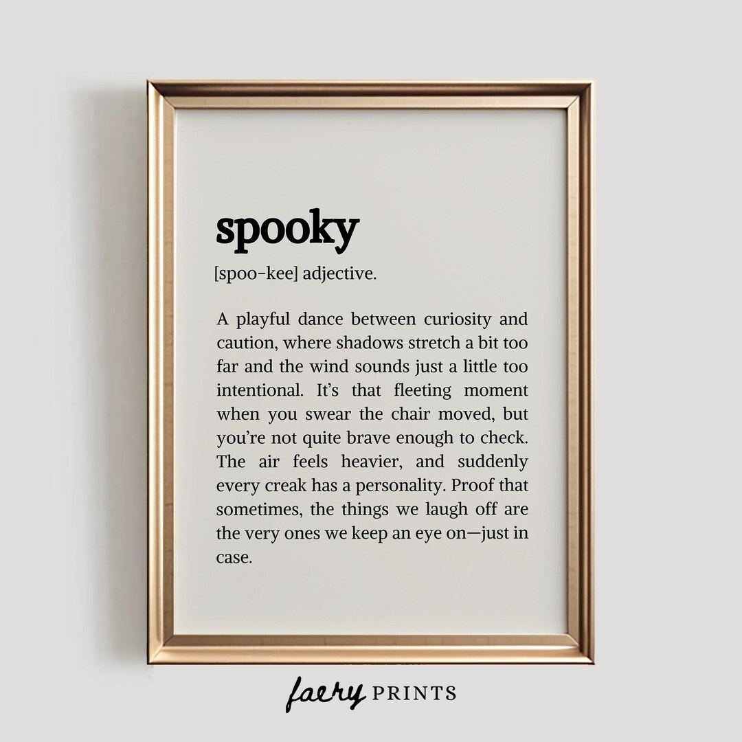 Spooky Definition Print | Halloween PRINTABLE Wall Art | Fall Decor ...