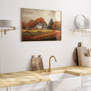 Autumn Landscape Print | Fall Foliage Wall Art | Rustic PRINTABLE Wall ...