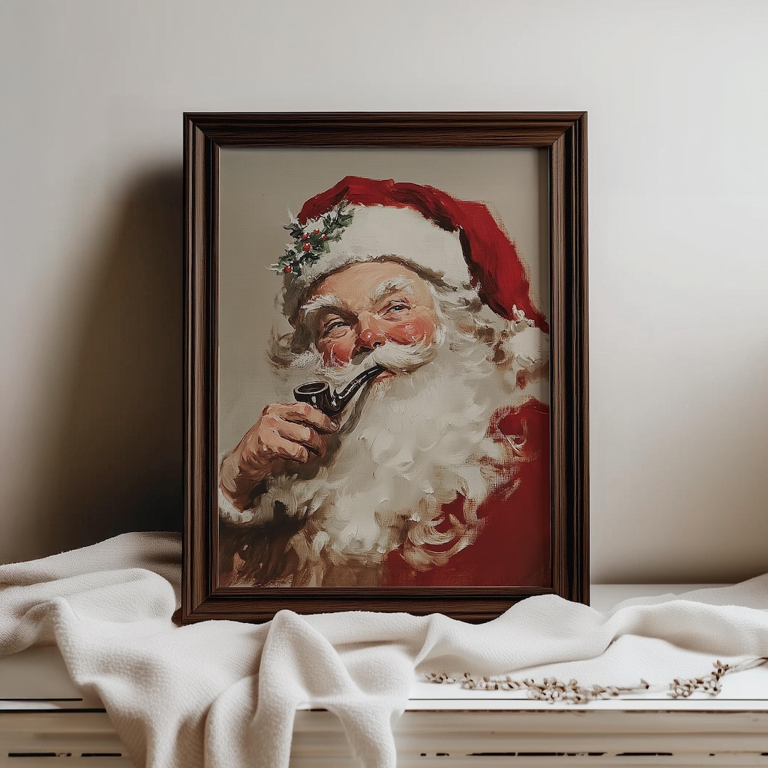Vintage Santa Claus Print | Christmas PRINTABLE Wall Art | Classic ...