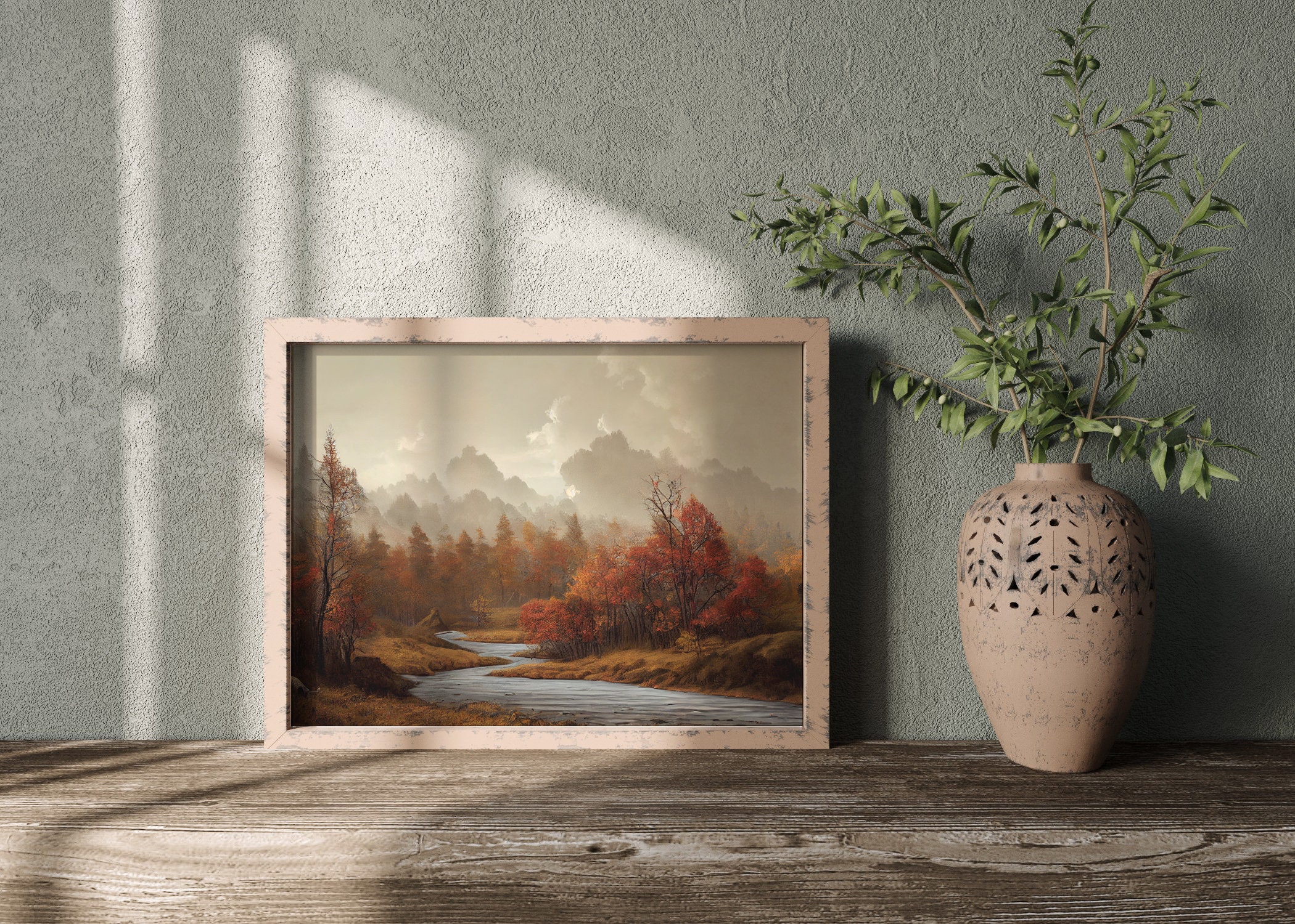 Autumn Landscape Print Fall Foliage Art Autumn Trees Wall - Etsy