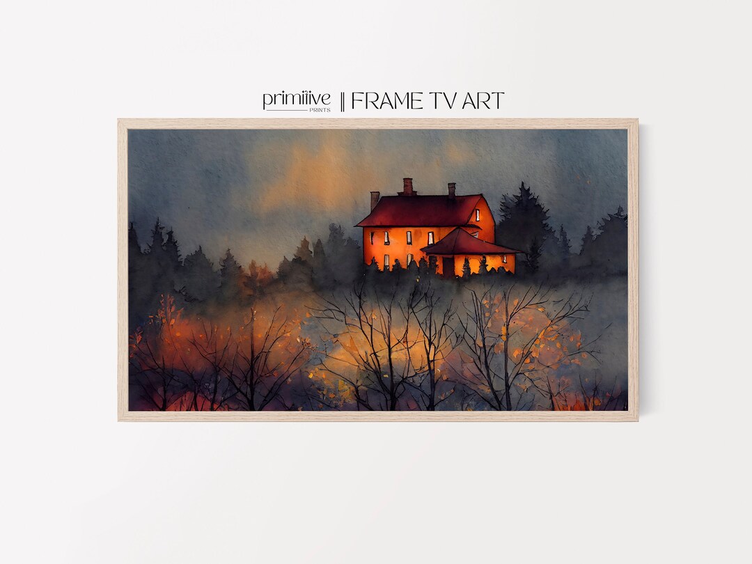 Fall Samsung Frame TV Art, Autumn Landscape TV Art, Evening Dusk ...