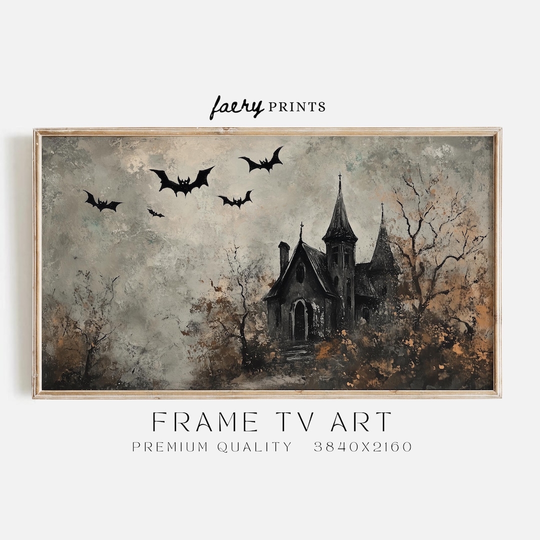 Haunted House Frame TV Art | Spooky Halloween Night Art for Frame TV ...