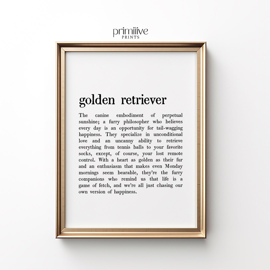 Golden Retriever Print | Golden Retriever PRINTABLE Wall Art | Golden ...