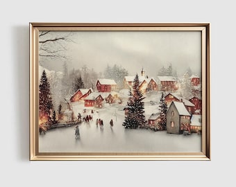 Christmas Prints Gallery Wall Set of 15, Vintage Christmas Printable ...