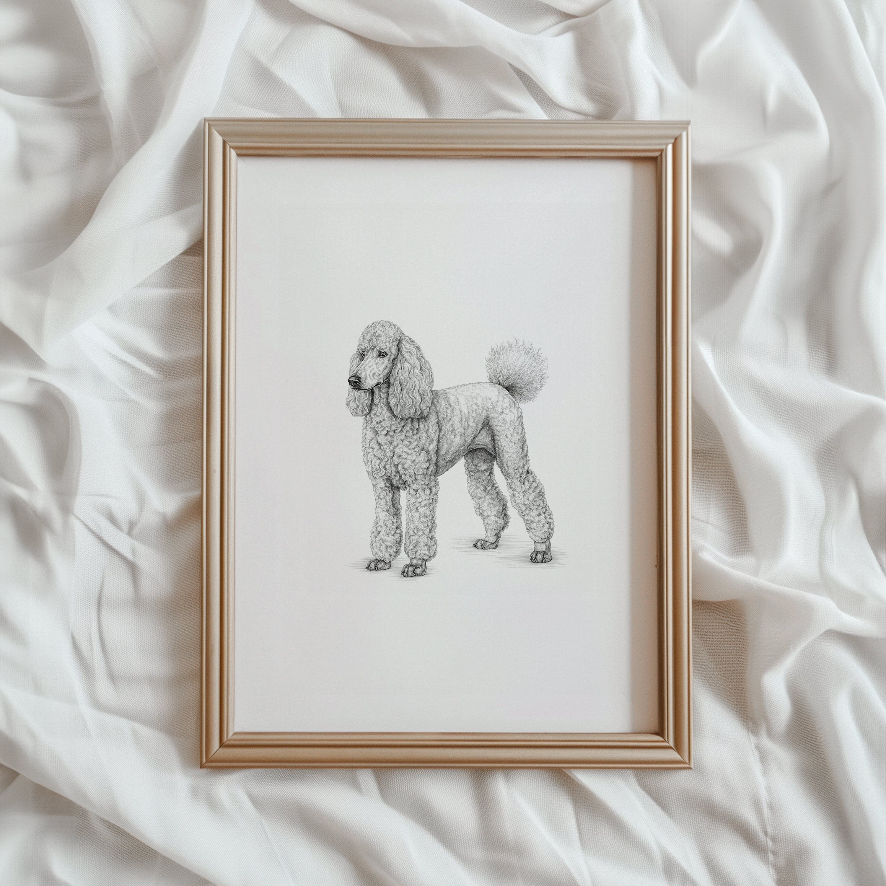 Poodle Dog Sketch Print | Dog PRINTABLE Wall Art | Pet Digital Artwork ...