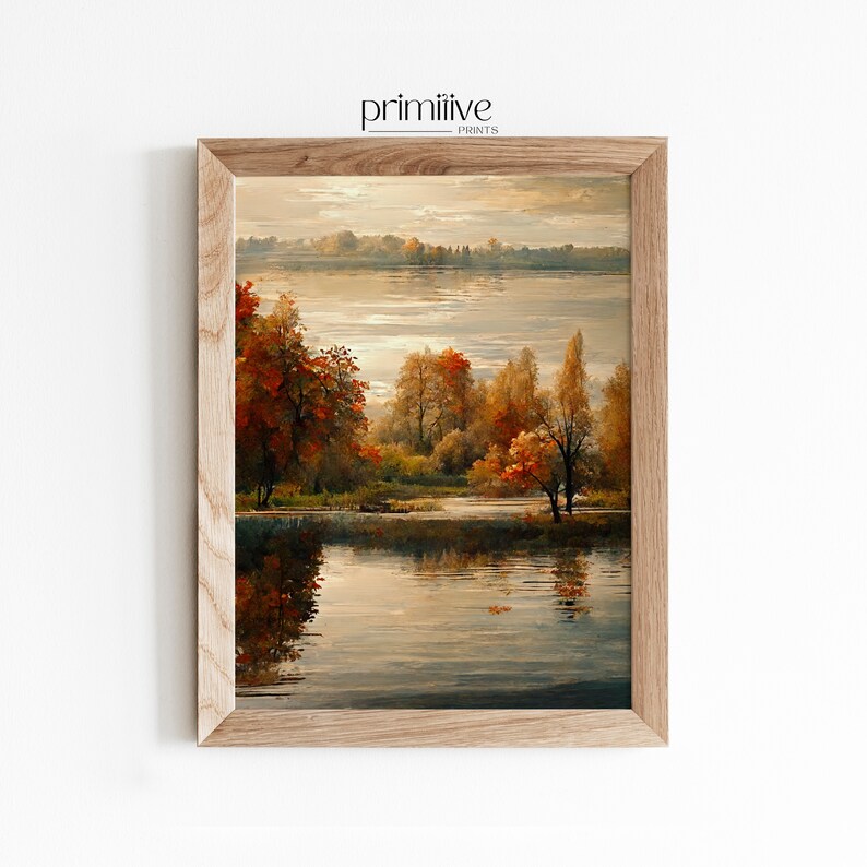 Autumn Landscape Print Fall Foliage Wall Art Autumn Trees - Etsy