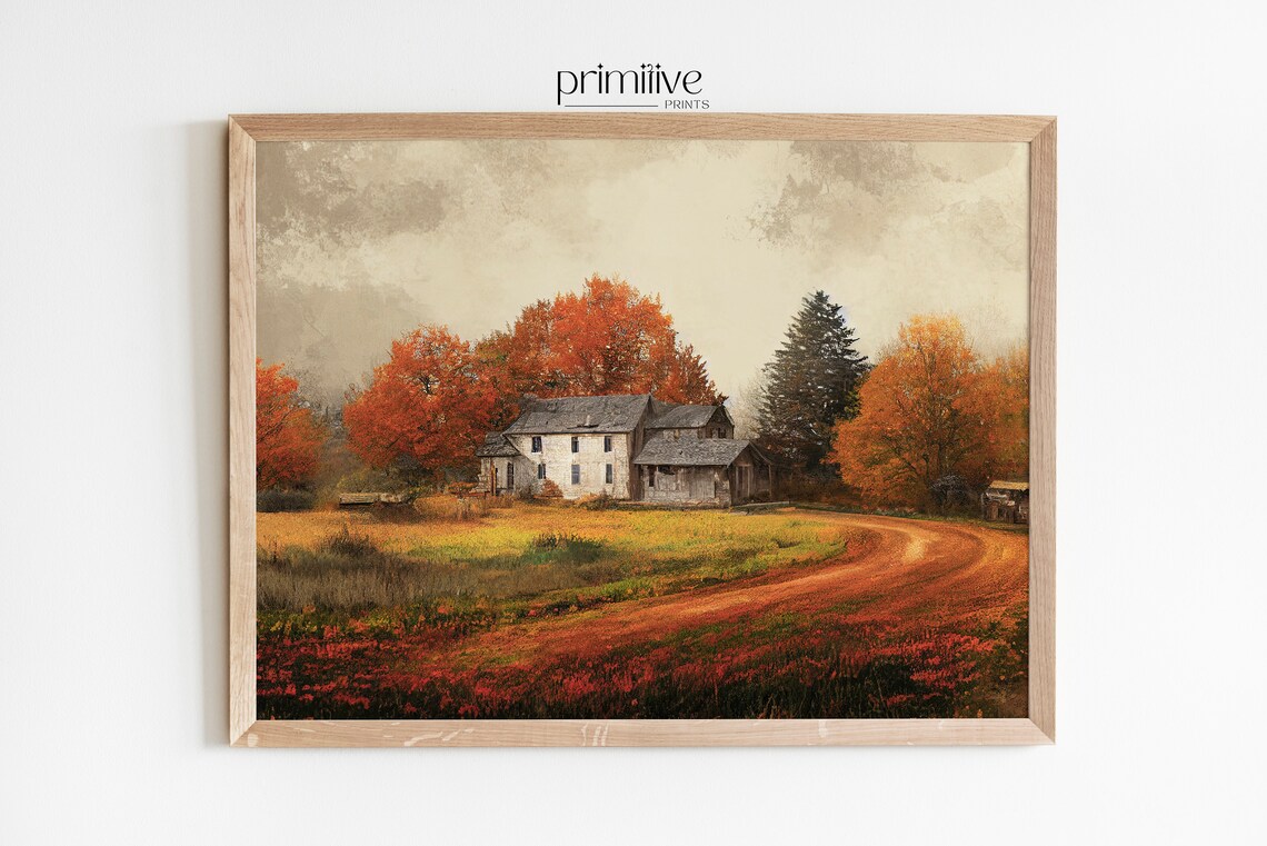 Autumn Landscape Print Fall Foliage Wall Art Autumn Trees - Etsy