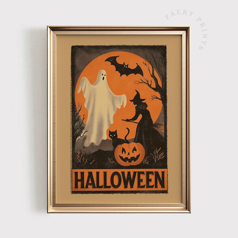 Cute Halloween Poster - Etsy