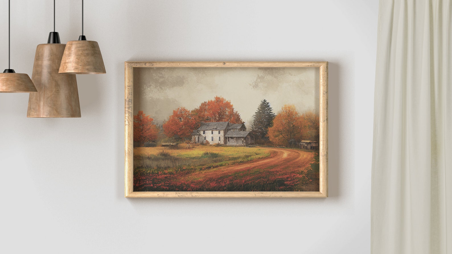 Autumn Landscape Print Fall Foliage Wall Art Autumn Trees - Etsy