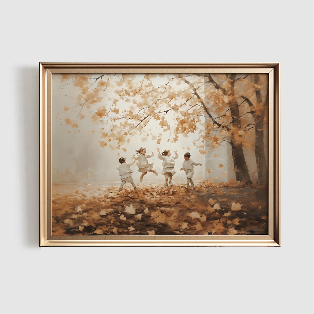 Autumn Leaves Print | Fall PRINTABLE Art | Vintage Style Autumn Print ...