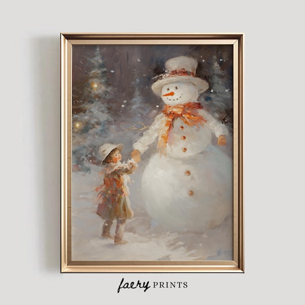 Snowman Print - Etsy
