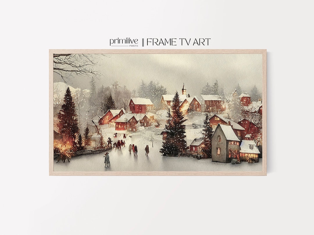 Samsung Frame TV Art · Christmas Village TV Art · Winter Digital ...