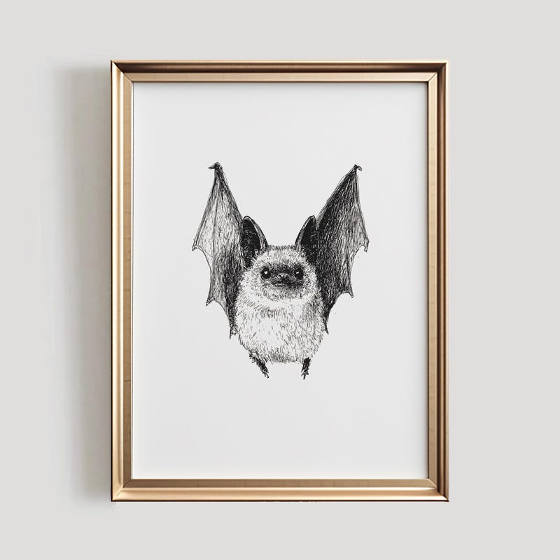 Bat Art Print - Etsy