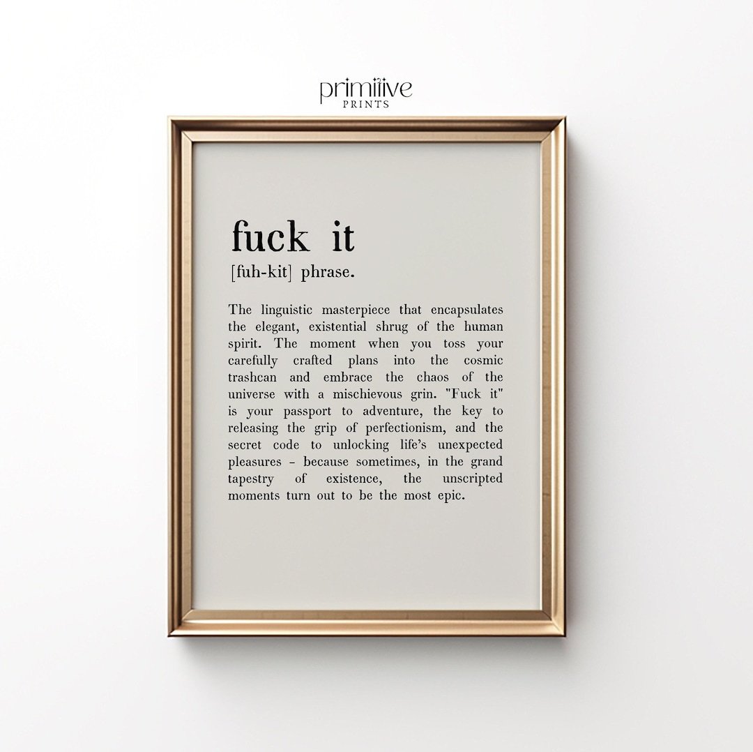 Scheiß drauf Definition Druck Lustige DRUCKBARE Wand Kunst Lustiges ...