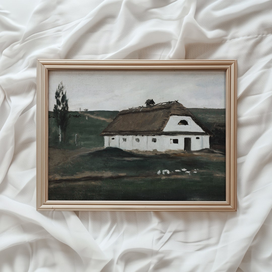 Rustic Barn Print | PRINTABLE Wall Art | Countryside Painting | Digital ...