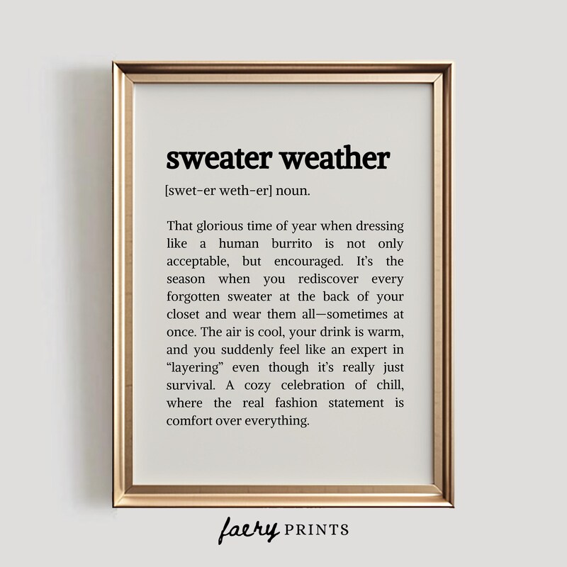 Sweater Weather Printable - Etsy