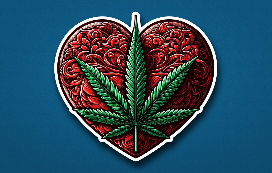 Baked With Love Cannabis Kiss-cut Sticker Weed Decal 420 - Etsy