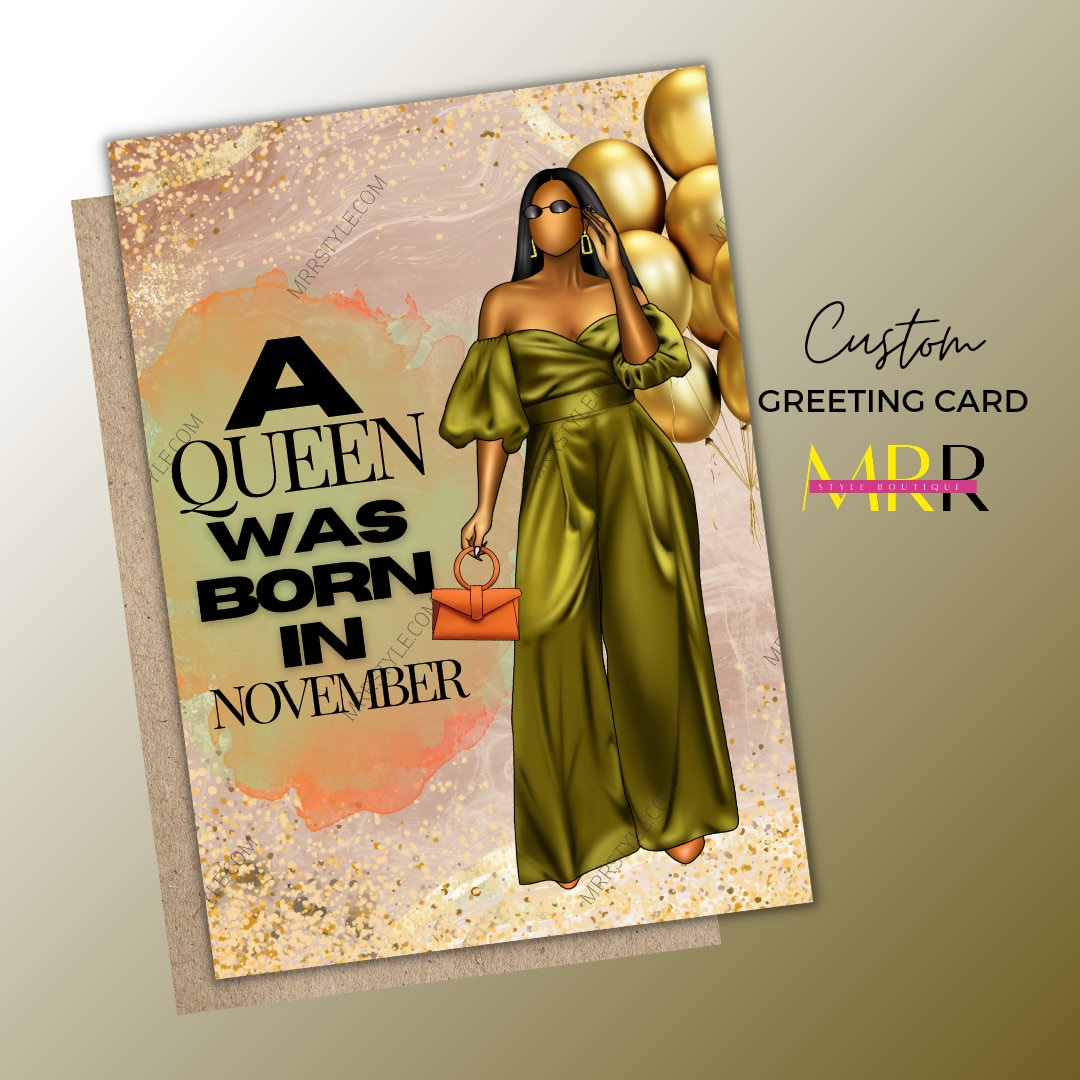 Queen Was Born in November, Scorpio Birthday Greeting Card, Zodiac ...