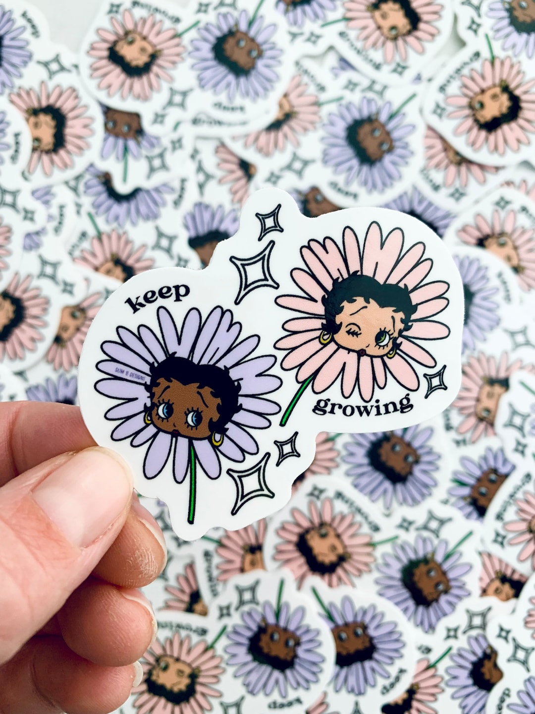 Keep Growing Betty Boop Sticker-glossy Vinyl - Etsy