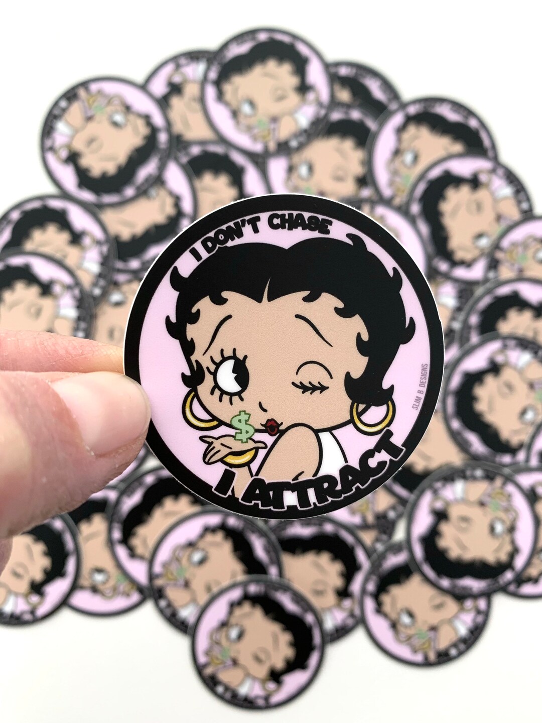 Betty Boop Sticker I Dont Chase, I Attract - Etsy