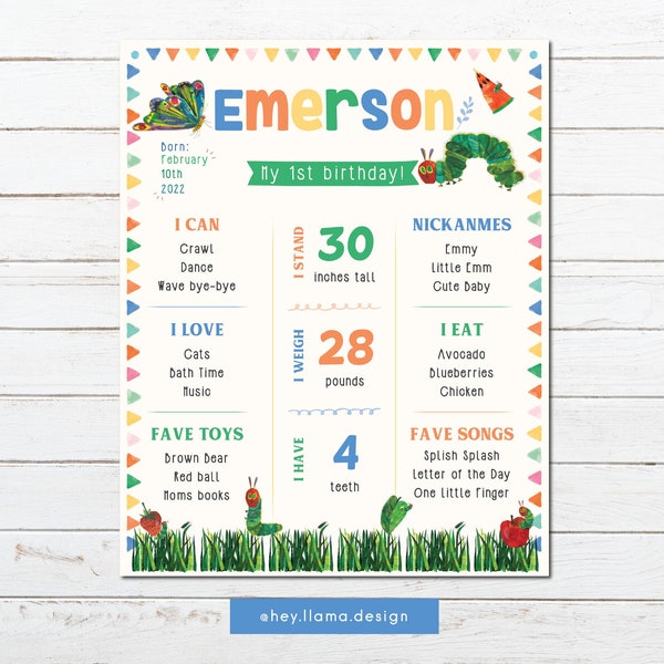 Very Hungry Caterpillar Printable - Etsy