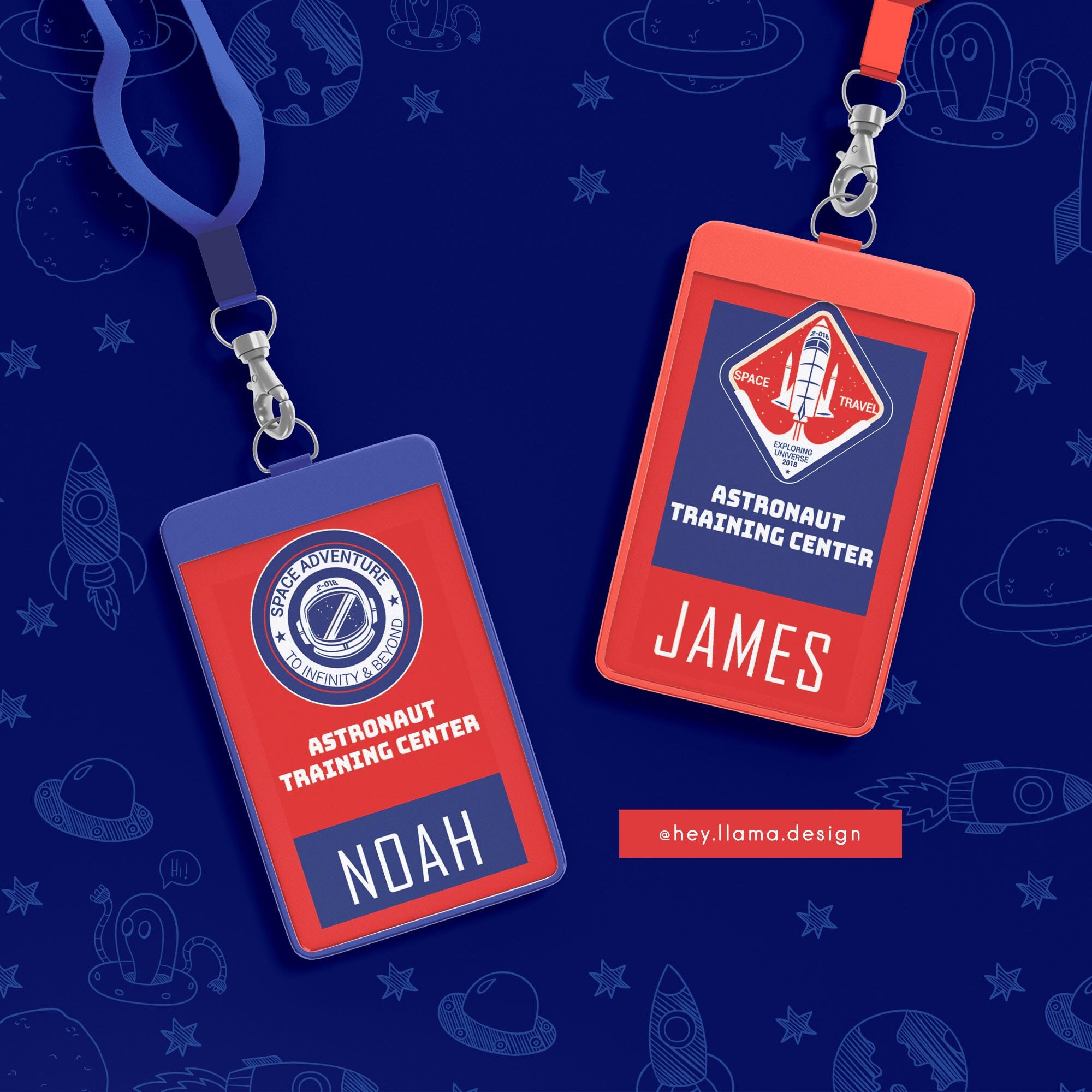 Space Birthday ID Badges, Out of This World, Outer Space Birthday ...