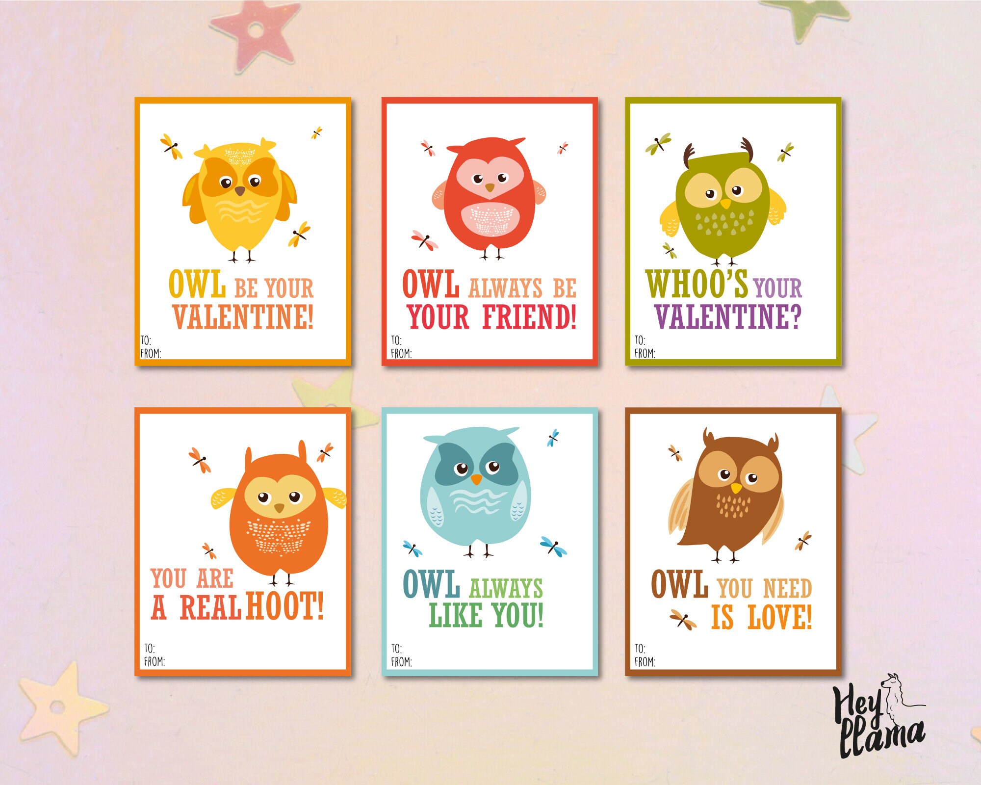 INSTANT DOWNLOAD Cute Owl Valentine's Day Cards Owl Puns - Etsy