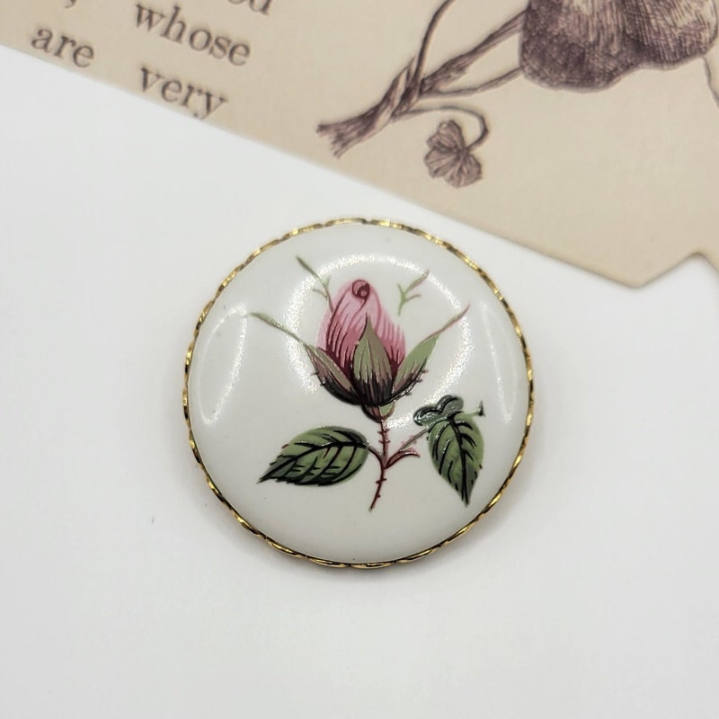 Porcelain Brooch - Etsy