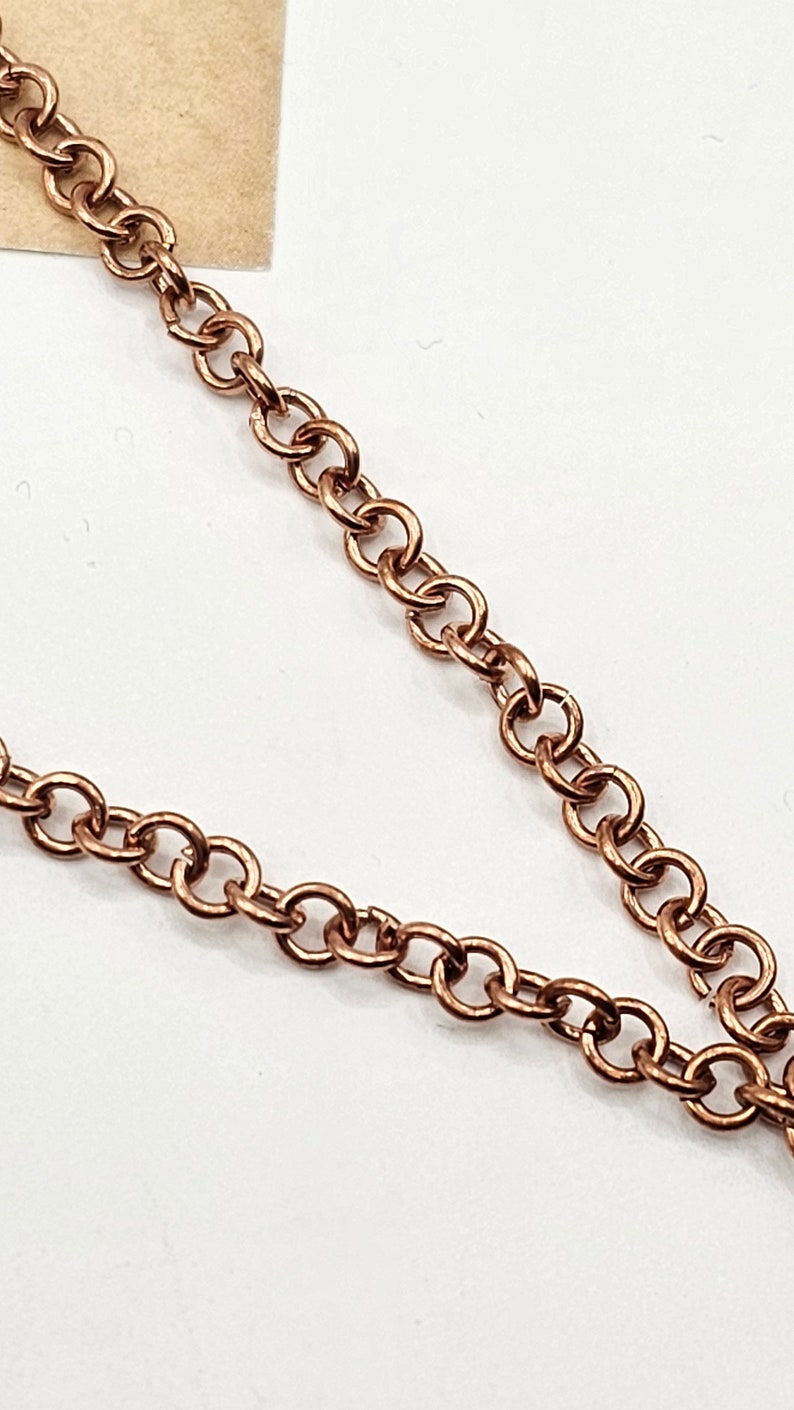 Beautiful Vintage KFW Studio Handmade Copper Chain Necklace With Glass ...