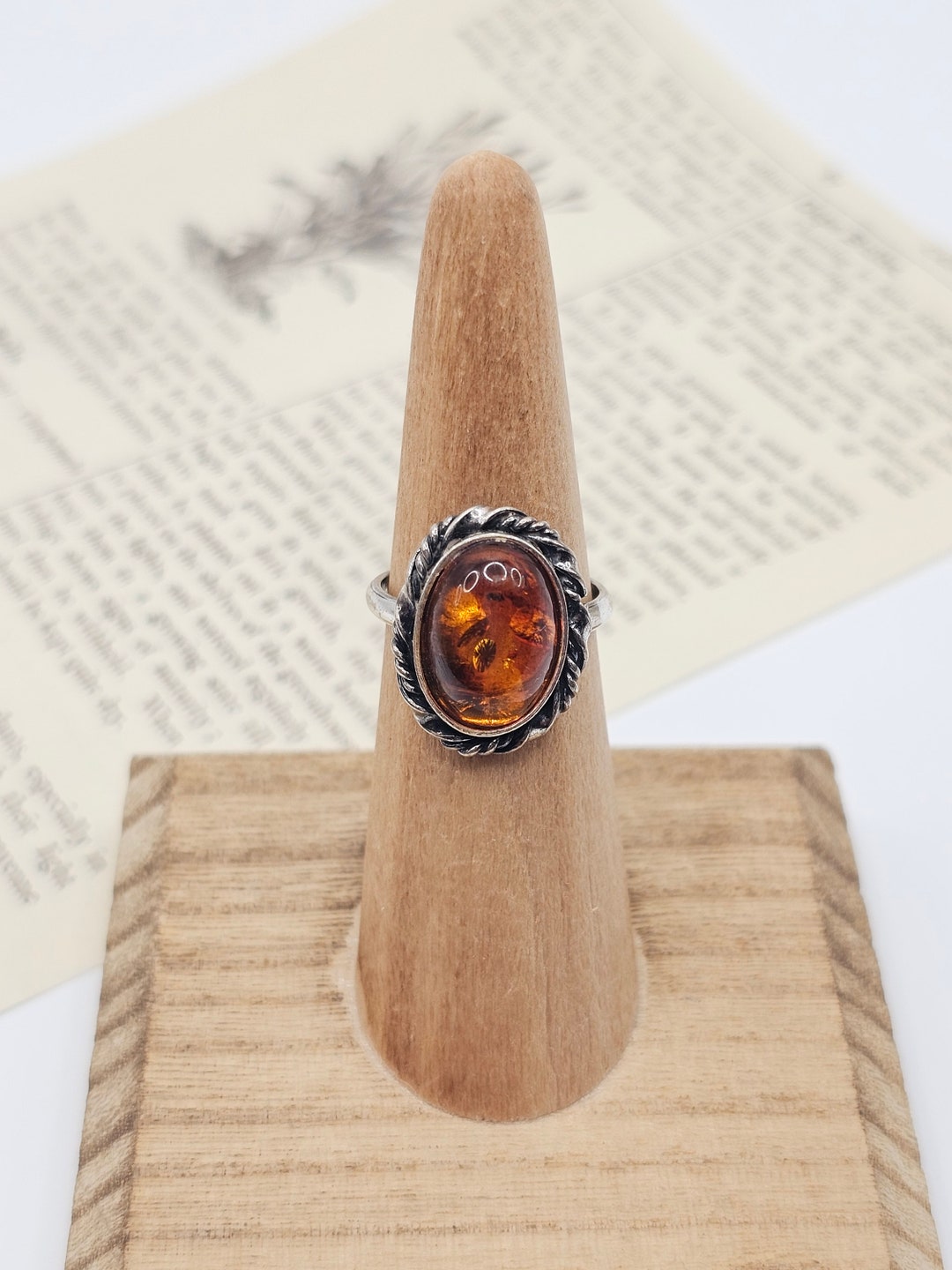 Gorgeous Vintage Possibly Whitney Kelly Sterling Amber Ring Size 6 ...
