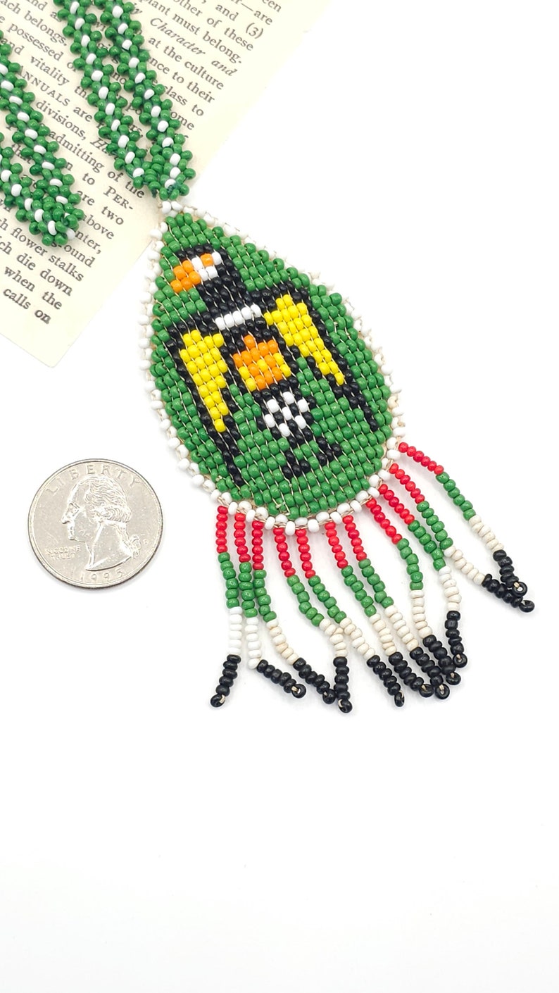 Vintage Native American Seed Bead Thunderbird Necklace/glass/beads ...
